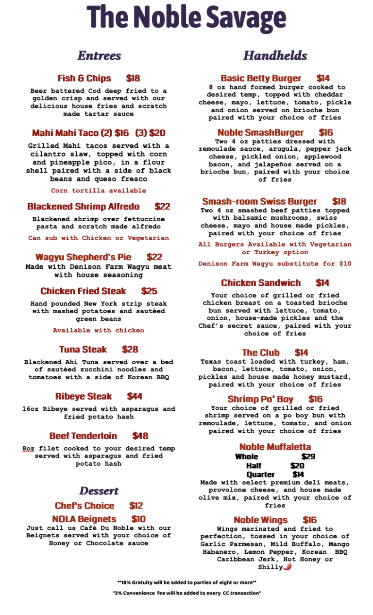 The Menu – The Noble Savage